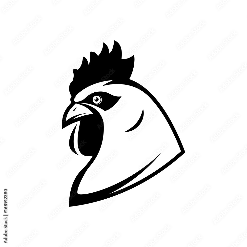 Fresh chicken meat emblem on white background. Design element for logo ...