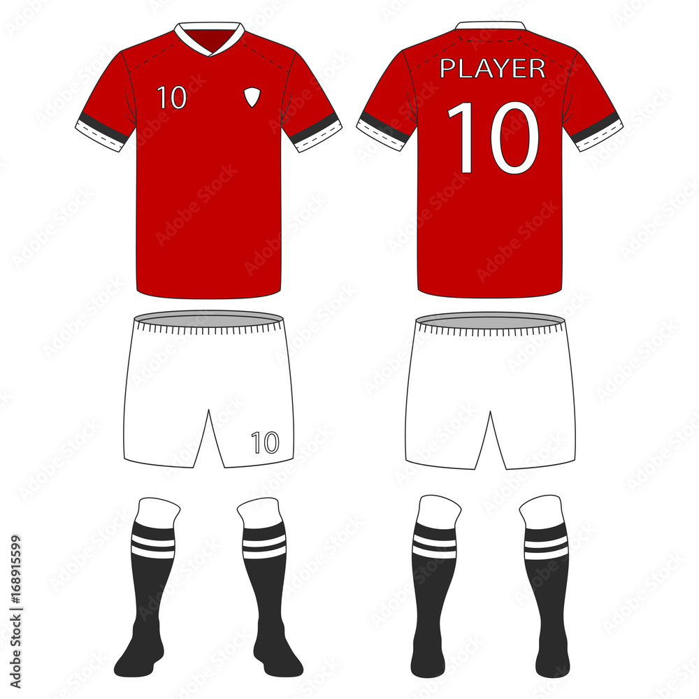 Set of soccer kit or football jersey template for football club. Vector ...