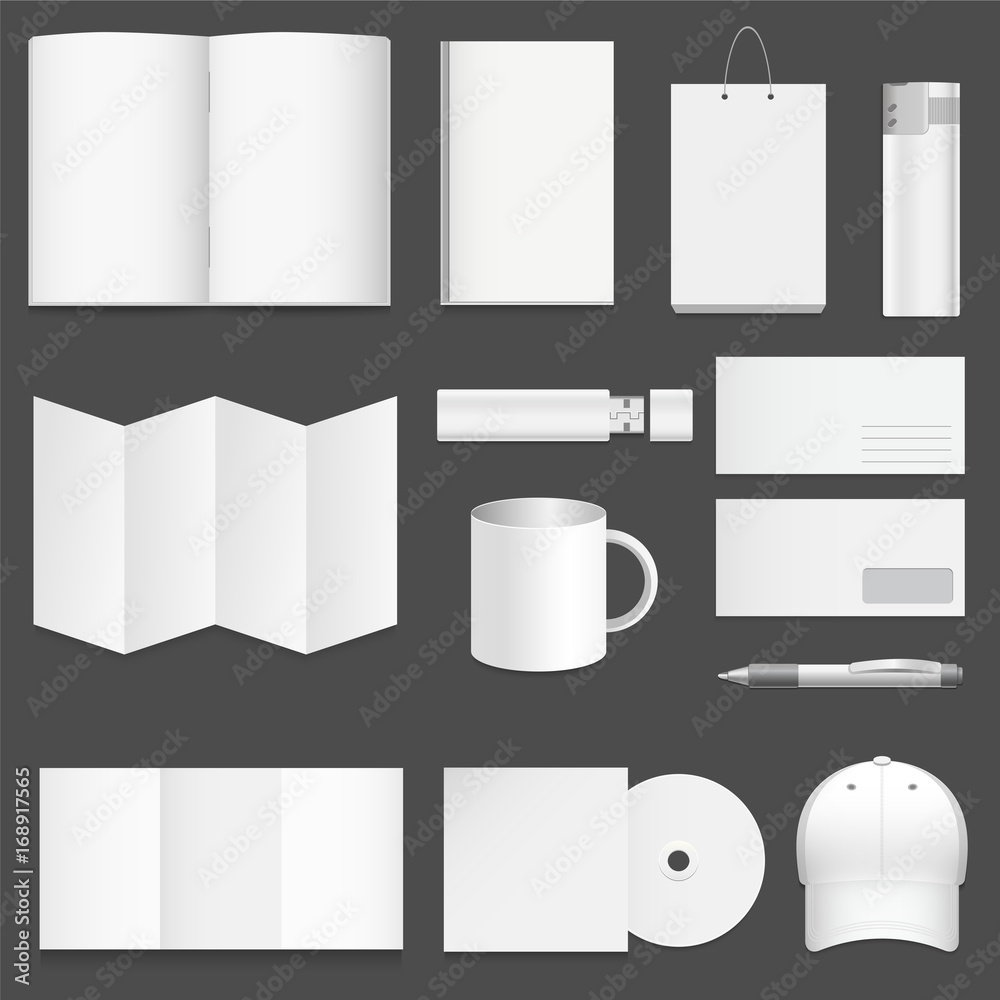 Vector drawing template for corporate identity, corporate symbols Stock ...