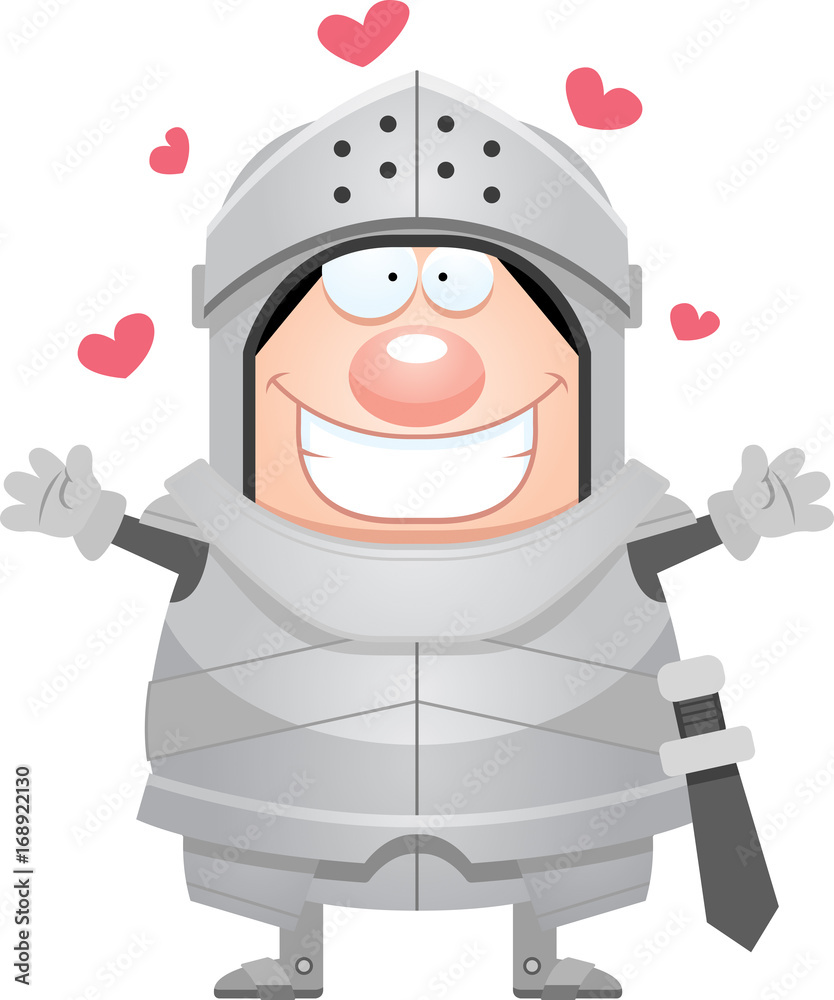 Cartoon Knight Hug Stock Vector | Adobe Stock