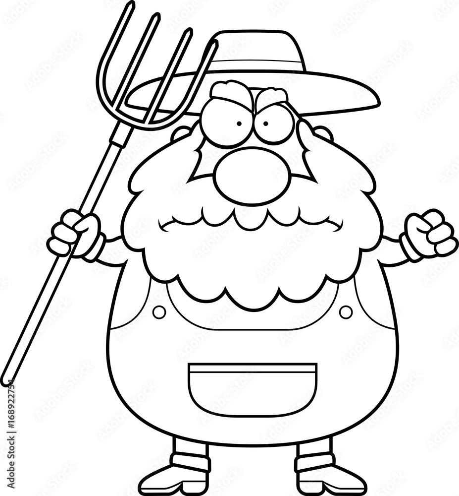Angry Farmer Cartoon