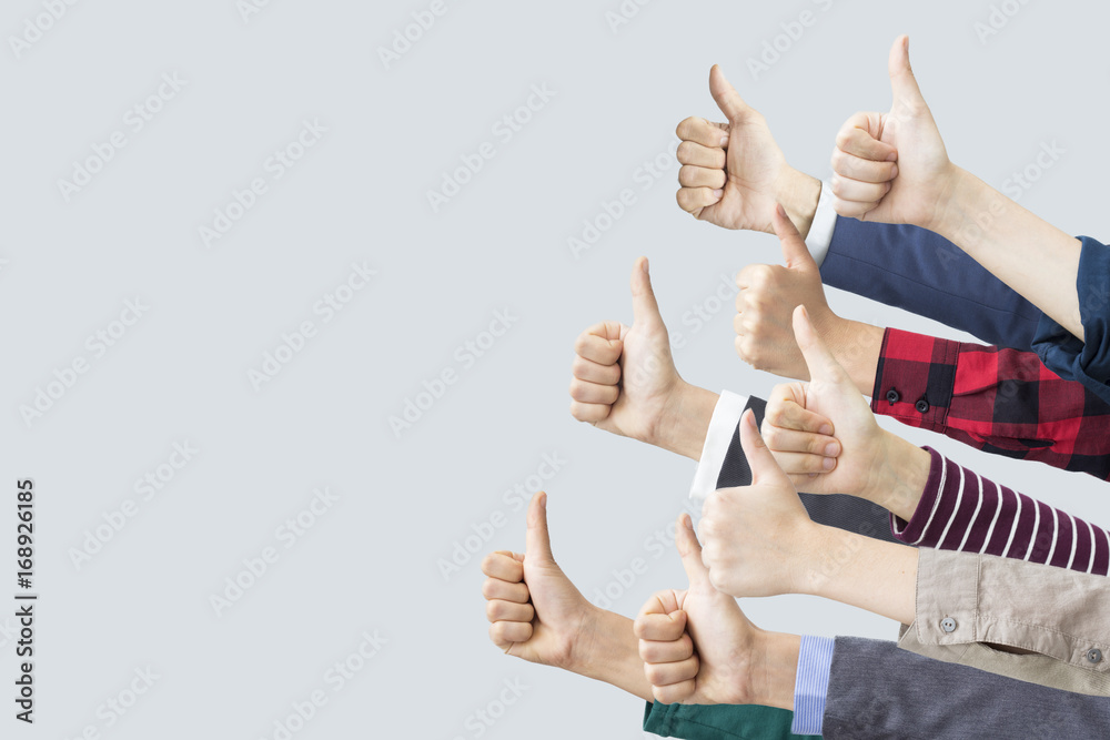 Hands making thumbs up Stock Photo | Adobe Stock