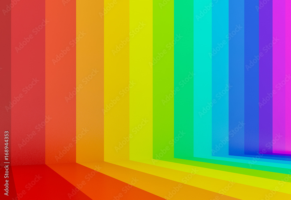 abstract colorful rainbow perspective background,3d Stock Illustration ...