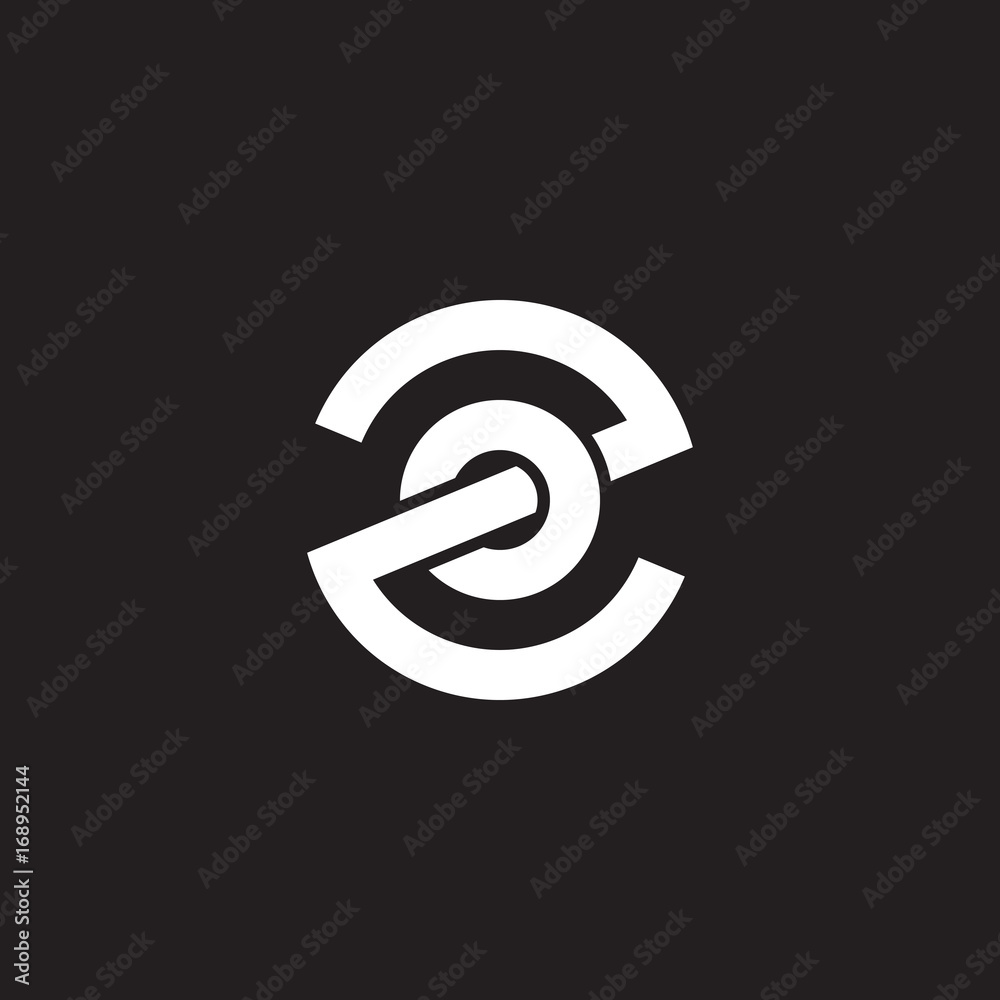 Initial lowercase letter logo zo, oz, o inside z, monogram rounded ...