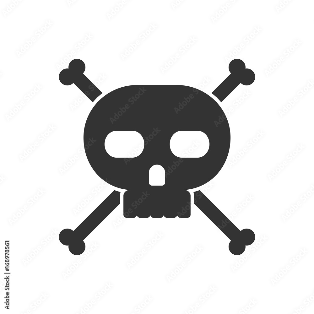 skull and crossbones icon Stock Vector | Adobe Stock