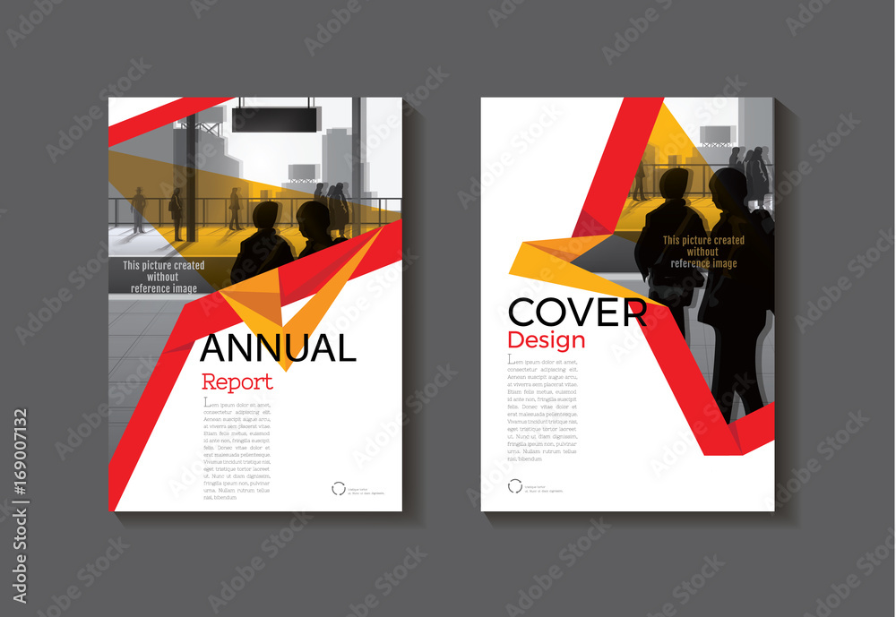 red and yellow design book cover modern cover abstract Brochure cover ...