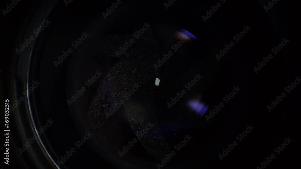 Beautiful inside. A beam of light periodically illuminates the closed ...