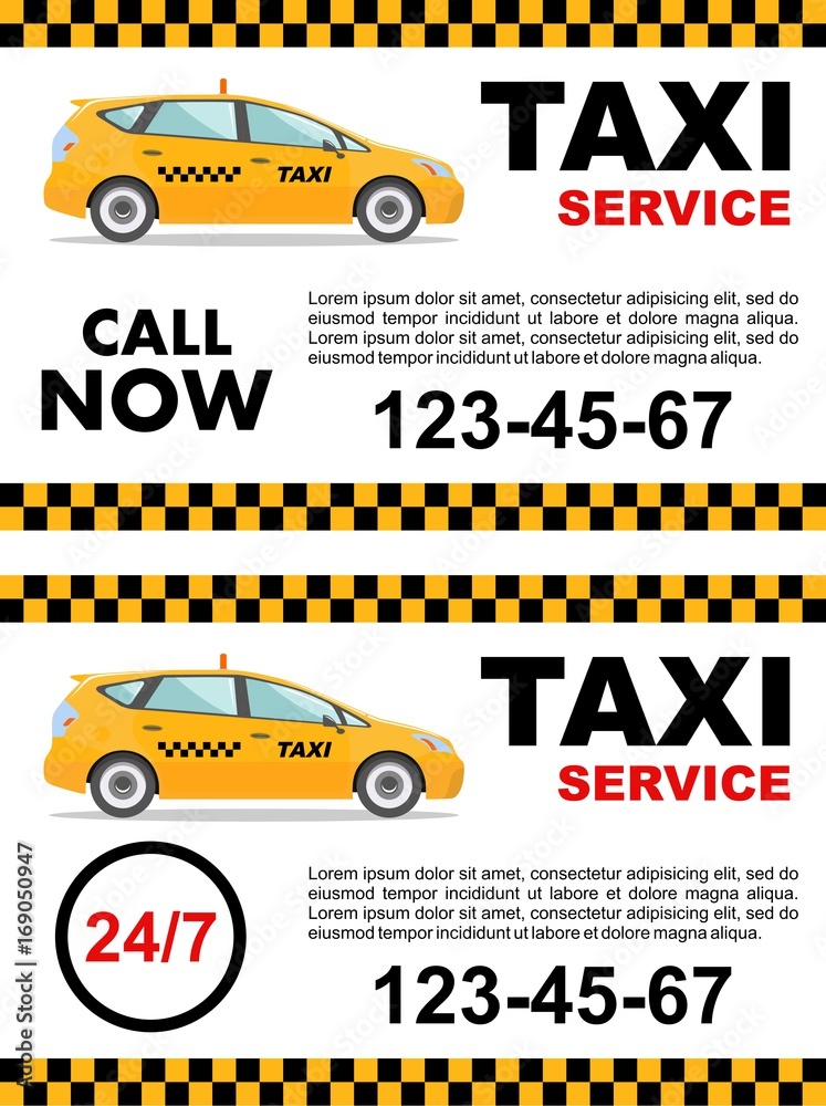 Taxi service design over white background. Detailed illustration of ...