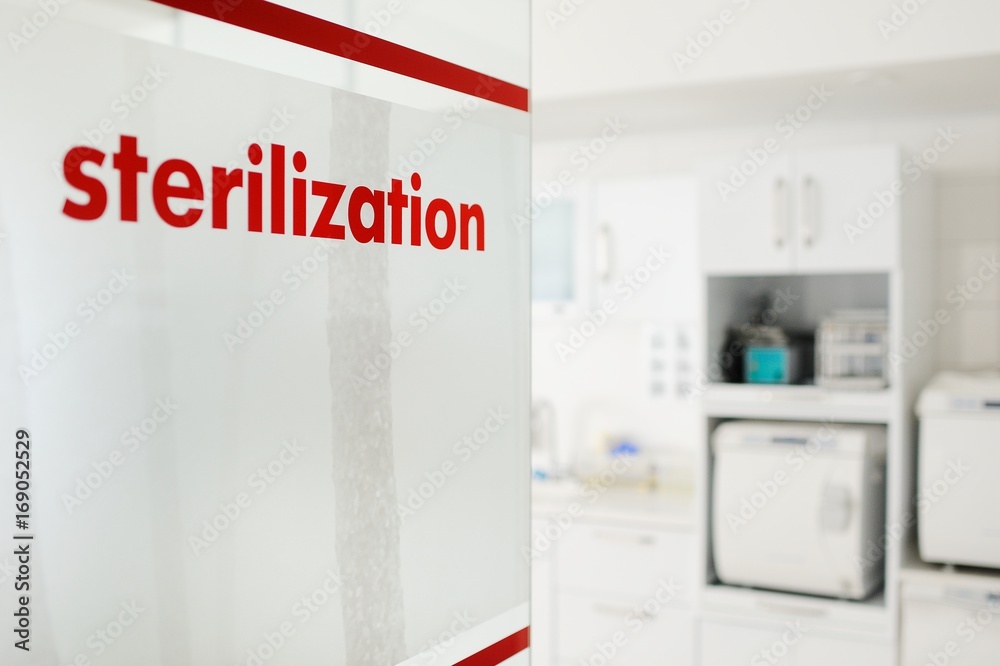Room for sterilization of medical instruments in a modern outpatient ...