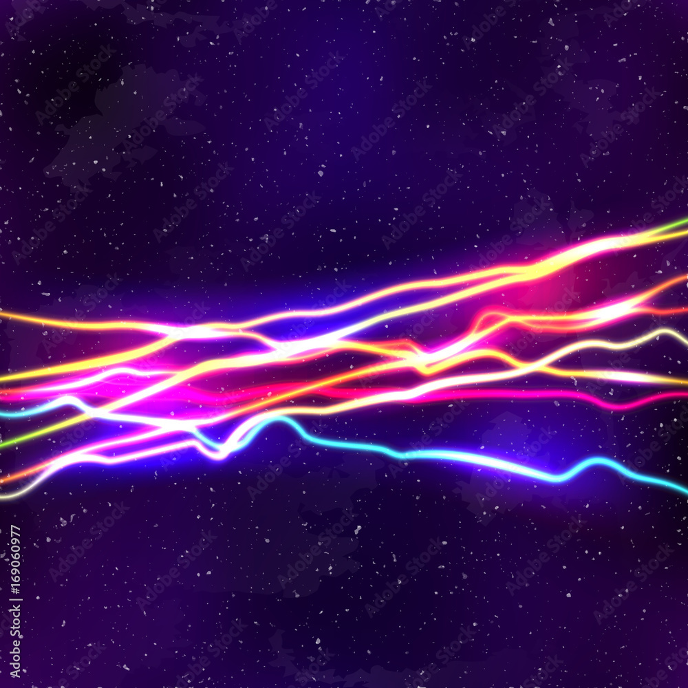 Neon lines New Retro Wave background with 80s vhs style Stock Vector ...