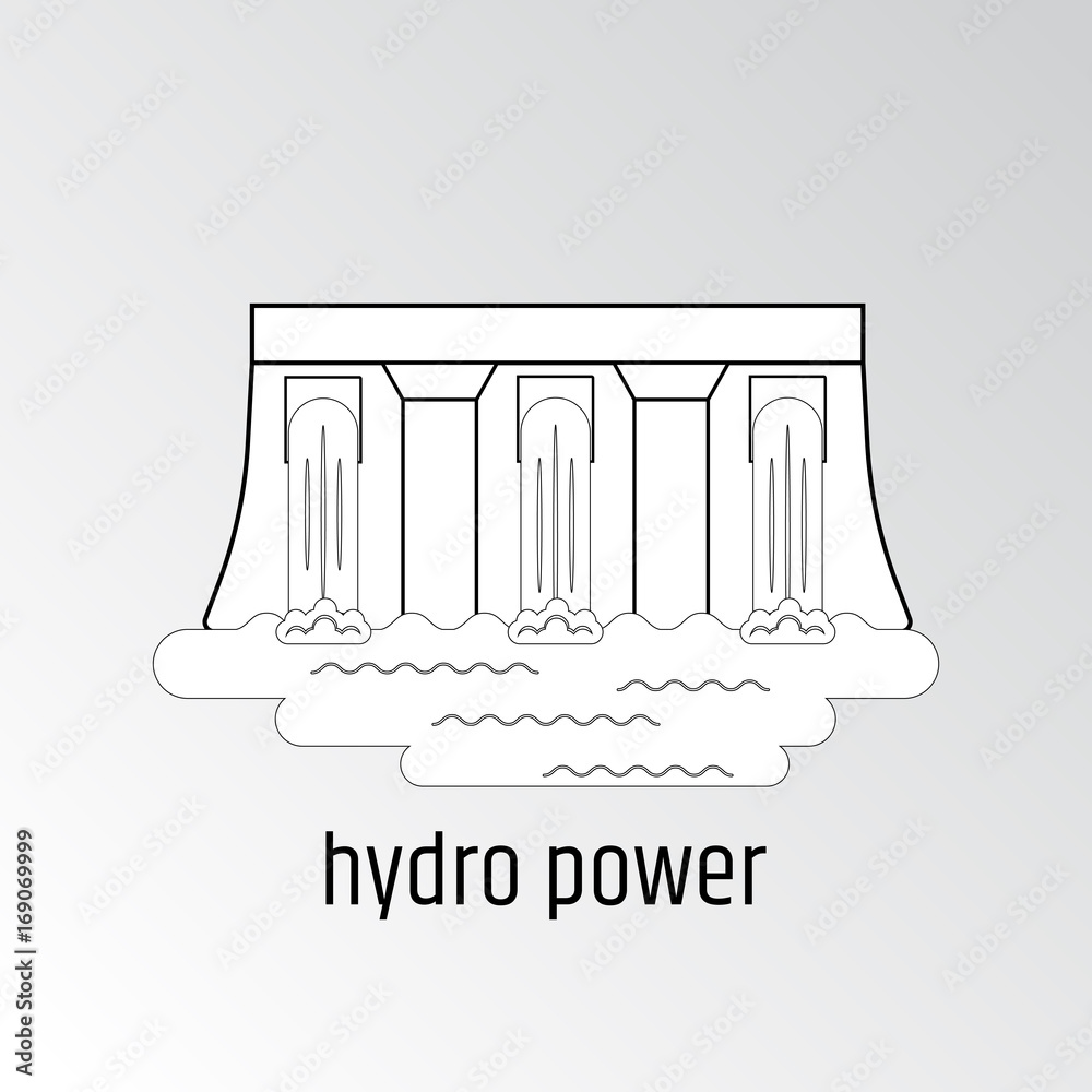 Vector illustration of hydro energy Stock Vector | Adobe Stock
