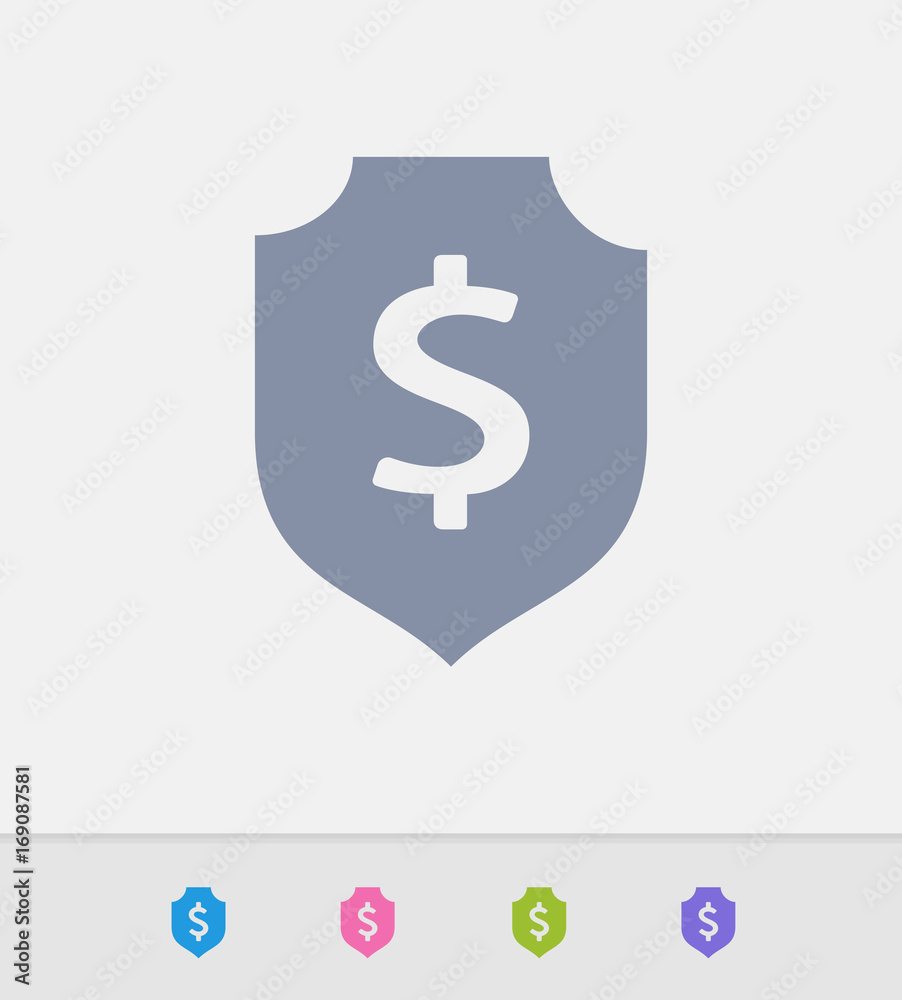 Shield & Dollar Sign - Granite Icons. A professional, pixel-perfect ...