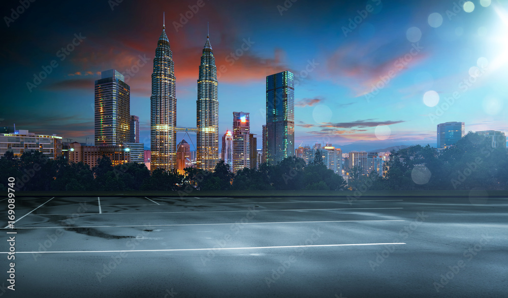 City Street Scene Side View