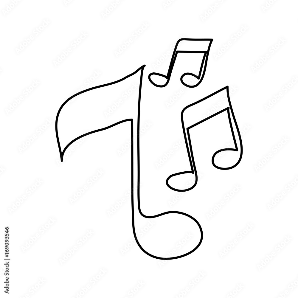 music notes semi quaver icon image vector illustration design Stock ...