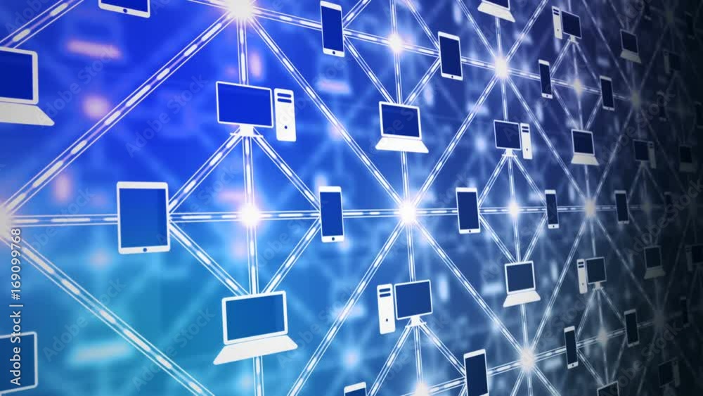 Wideo Stock: Concept animation of Internet of things(IOT). Networking ...