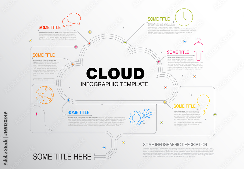 Cloud Element Inforgraphic Layout Stock Template | Adobe Stock