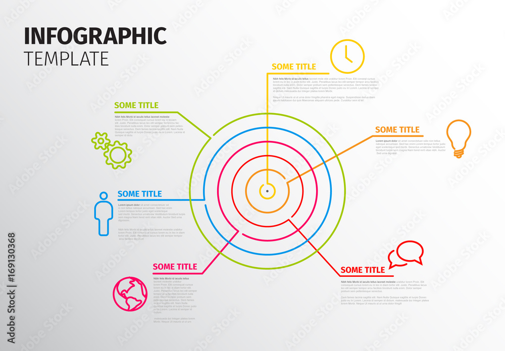 Bull's Eye Infographic Layout Stock Template | Adobe Stock
