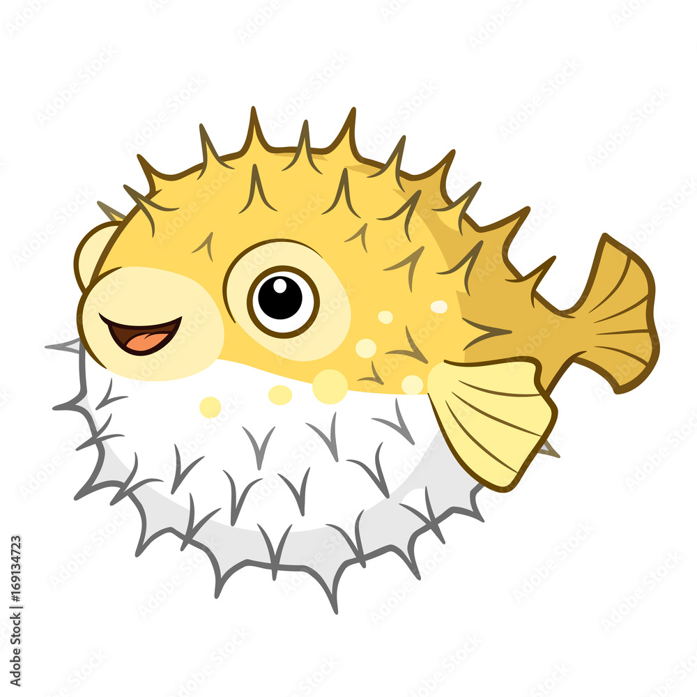 Cute Animated Puffer Fish