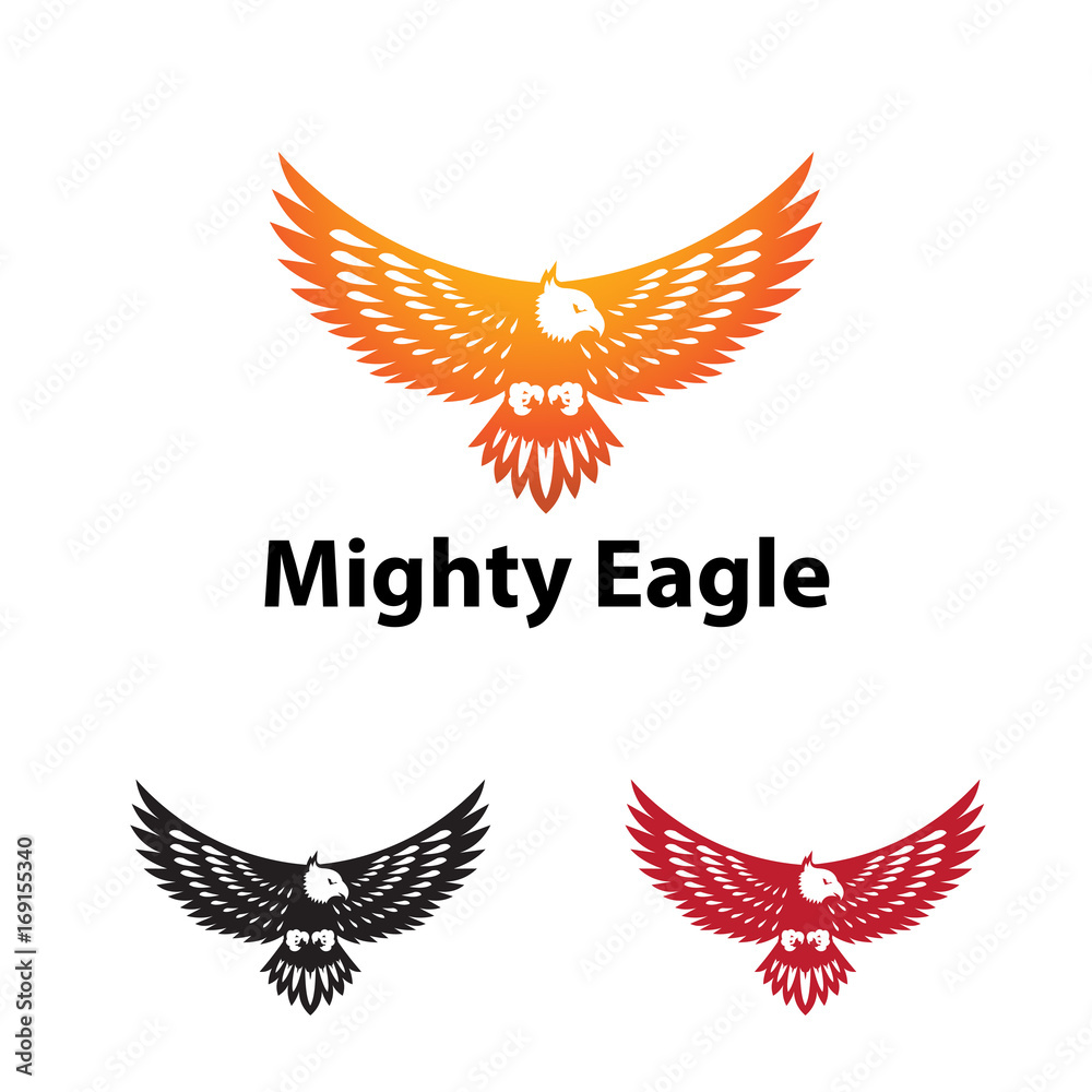 Mighty and Strong Eagle Hawk Bird Logo Symbol Stock Vector | Adobe Stock