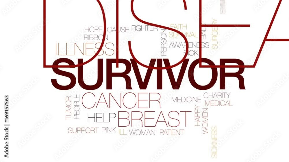 Survivor animated word cloud, text design animation. Kinetic typography ...