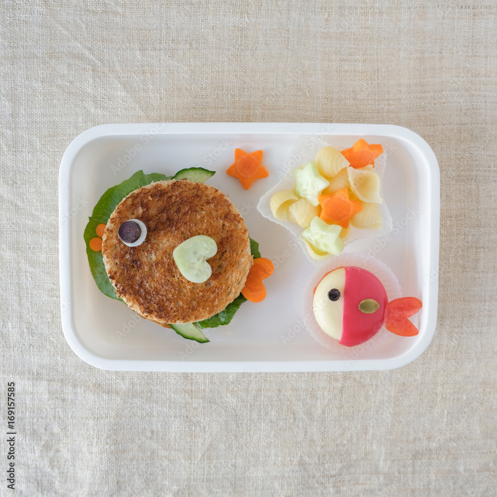 Fish lunch box, fun food art for kids Stock Photo | Adobe Stock