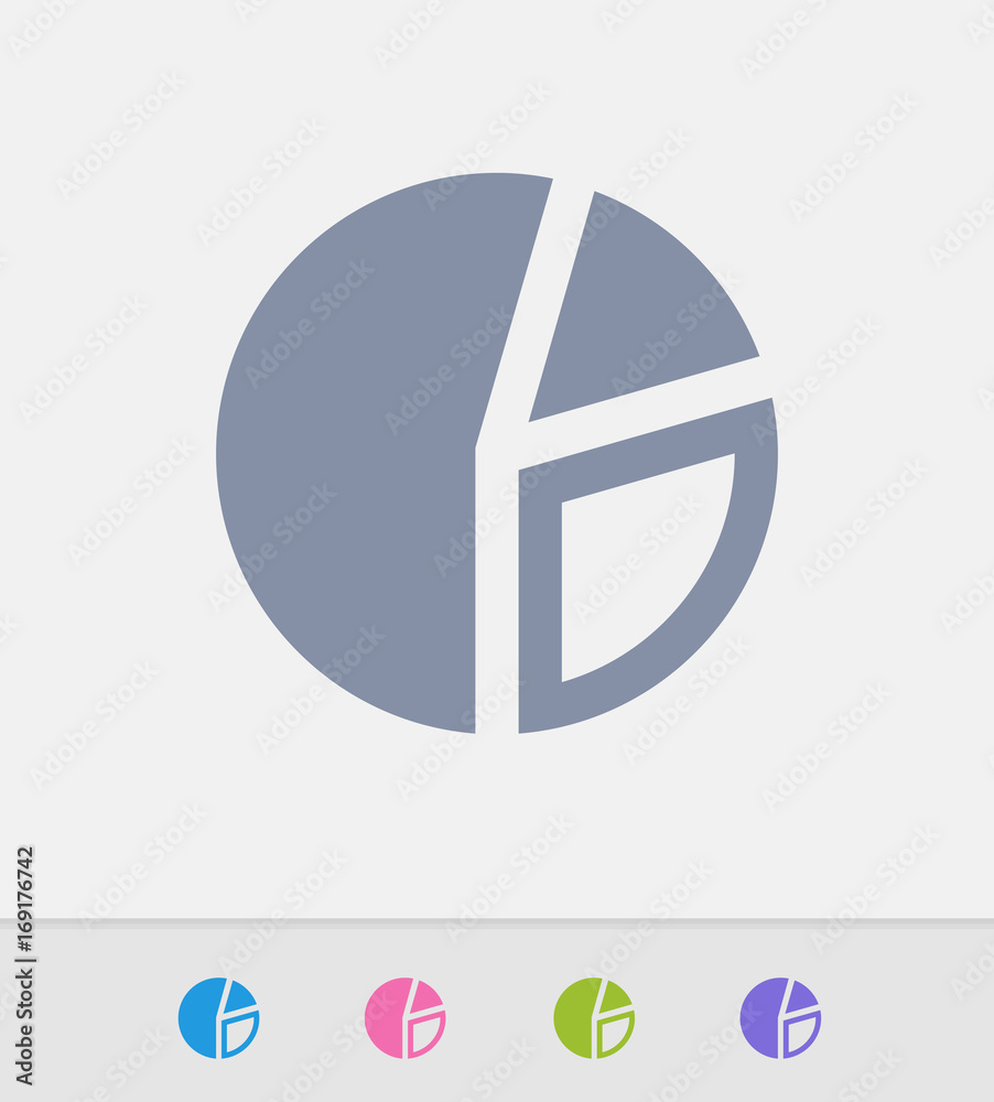 Segmented Pie Chart - Granite Icons. A professional, pixel-perfect icon ...
