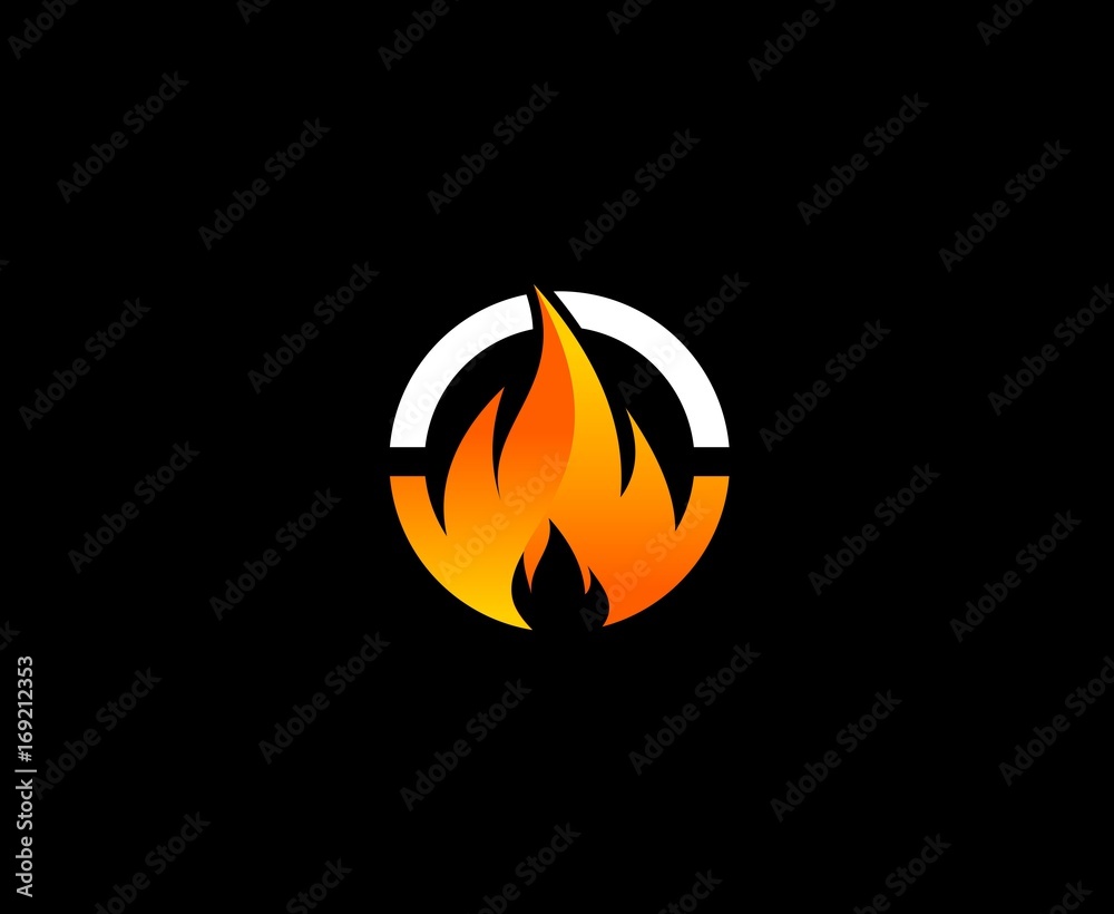 Fire logo Stock Vector | Adobe Stock