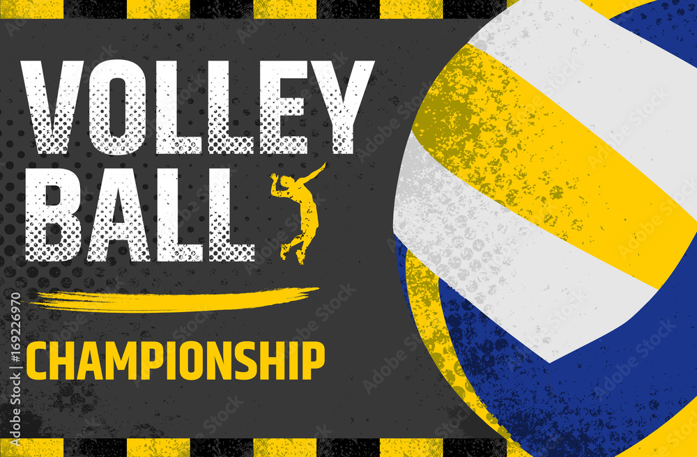 Volleyball grunge Stock Vector | Adobe Stock