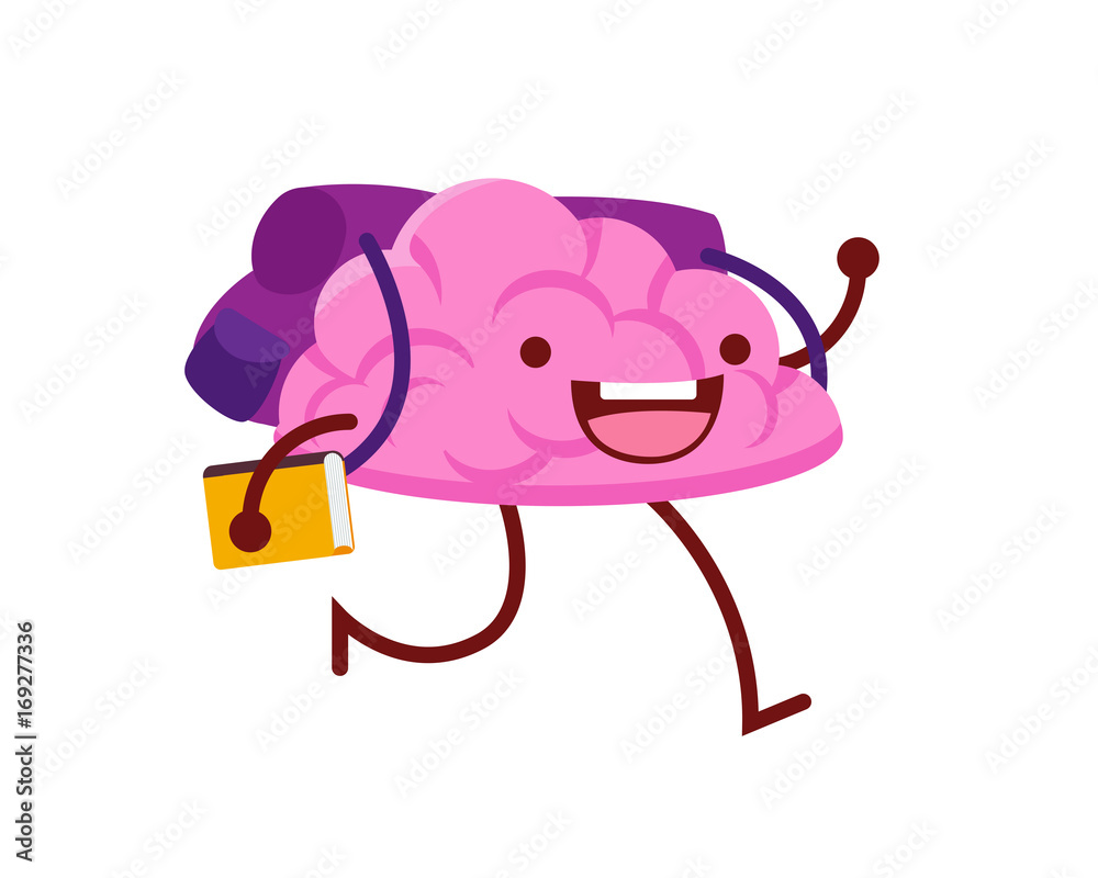 Healthy Happy And Cute Human Anatomy Illustration Cartoon - Excited ...