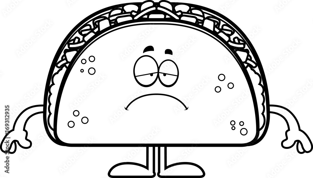 Sad Cartoon Taco