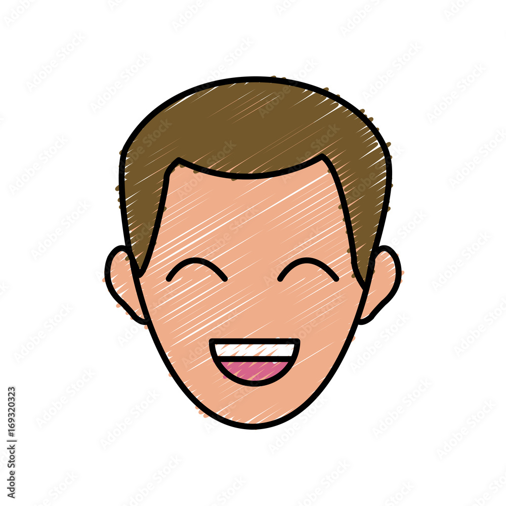 man face character people profile cartoon image vector illustration ...