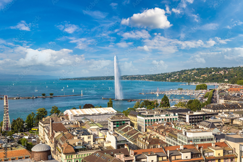 Panoramic view of Geneva Stock-Foto | Adobe Stock
