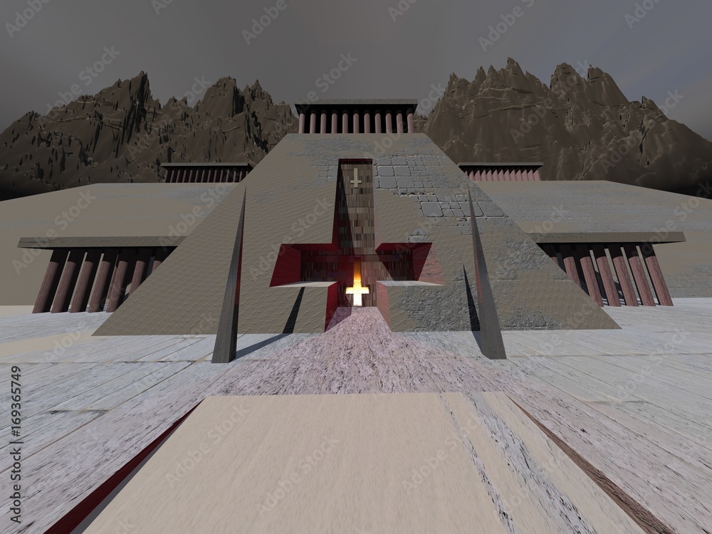 Satanic Temple 2 Stock Illustration | Adobe Stock