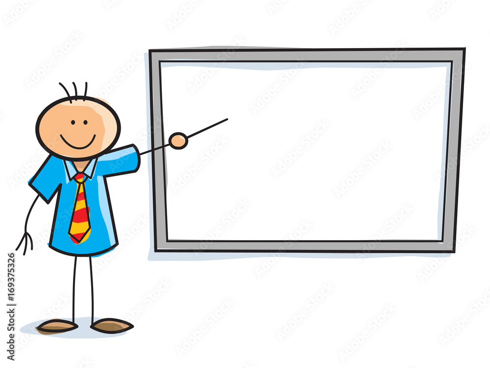 Stick Man Teacher Clipart
