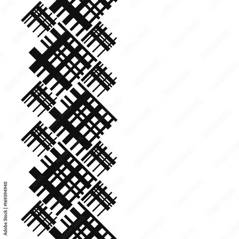 Monochrome frame abstractionism style. Seamless border for design ...