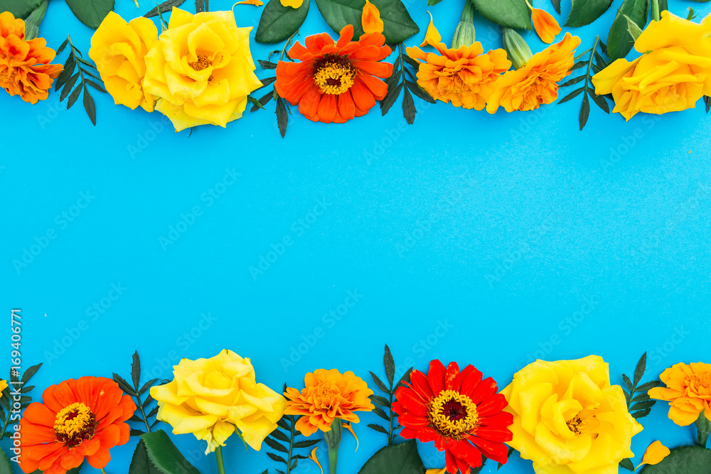 Red Flower Top Border