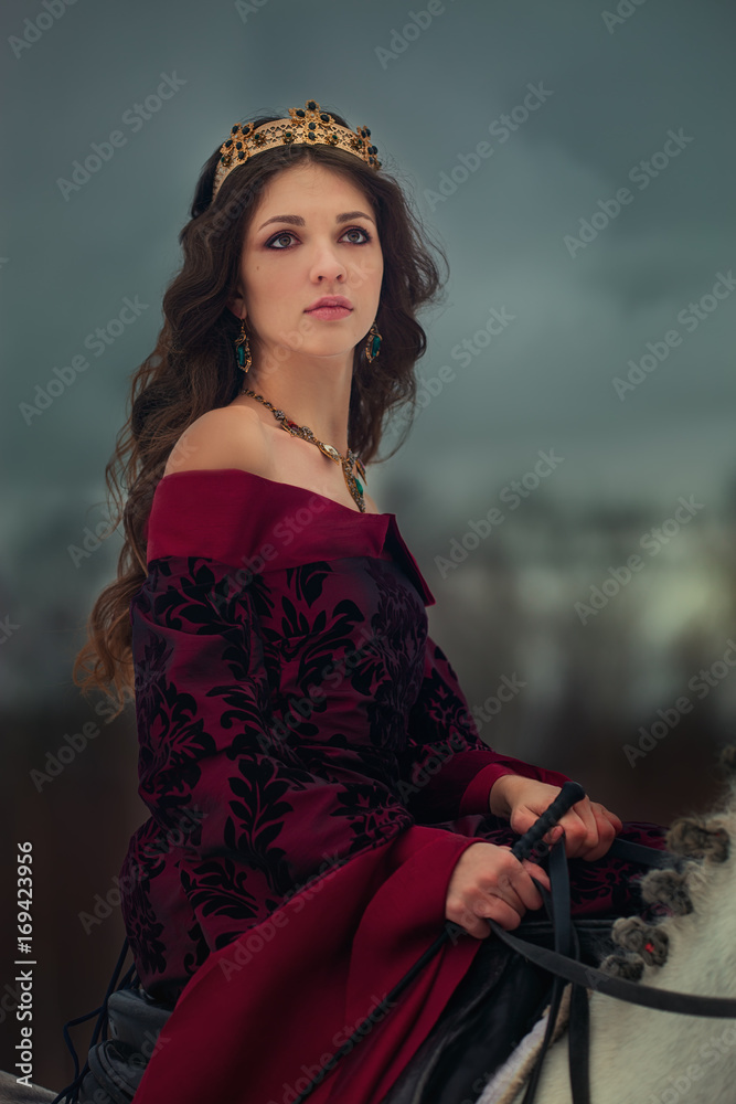 Medieval Queen portrait Stock Photo | Adobe Stock