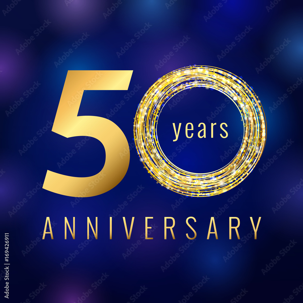 Vecteur Stock 50 years old luxurious numbers. Congratulations 50th ...