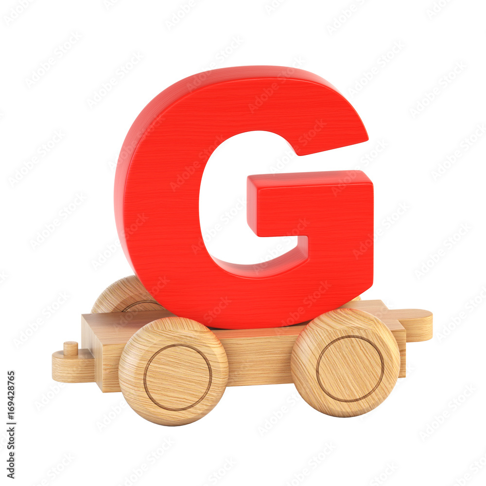 Train font on wheels letter G 3d rendering Stock Illustration | Adobe Stock