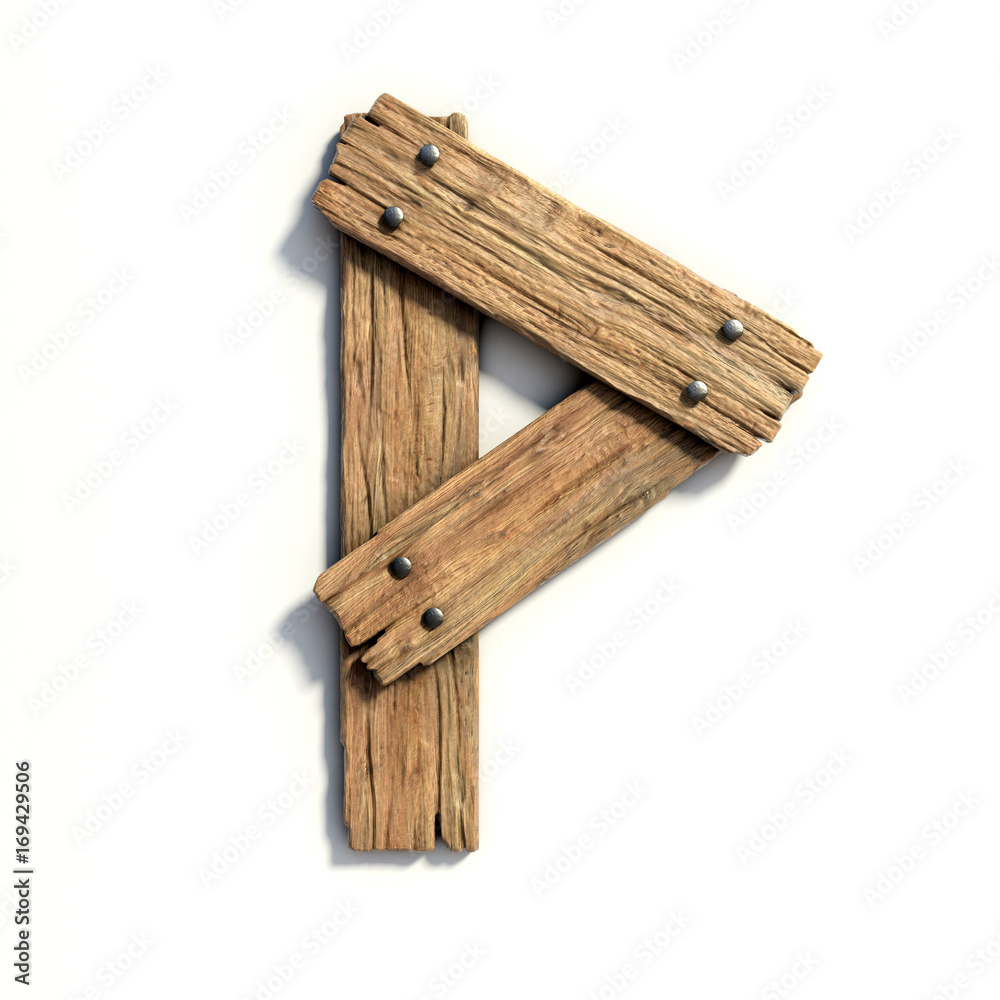 Wood font, plank font letter P Stock Illustration | Adobe Stock