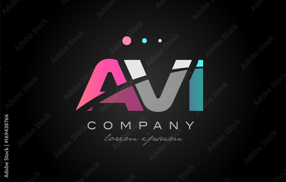 AVI a v i three letter logo icon design Stock Vector | Adobe Stock