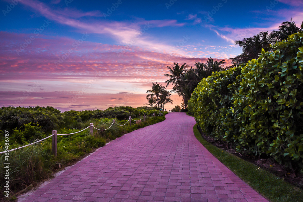 Pathway at Sunset Stock Photo | Adobe Stock