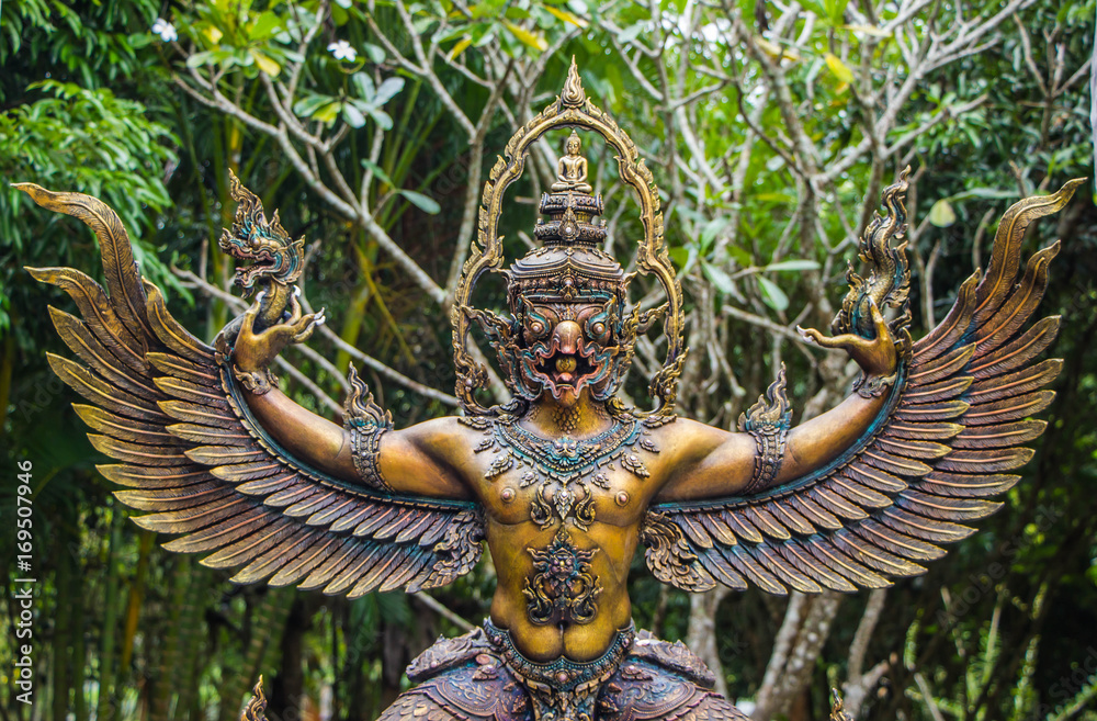 Garuda spread wings in the public temple Stock Photo | Adobe Stock