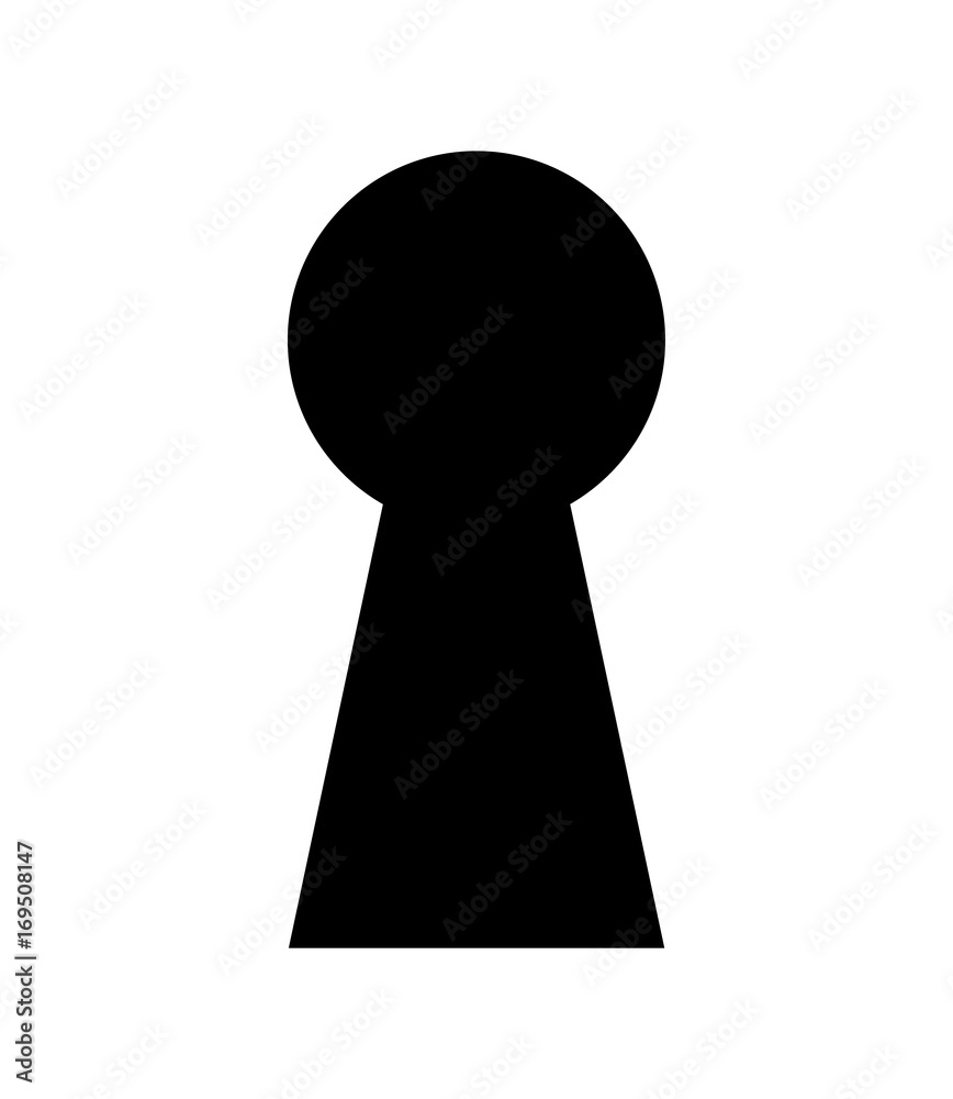 Key hole background vector. Keyhole silhouette illustration. Stock ...
