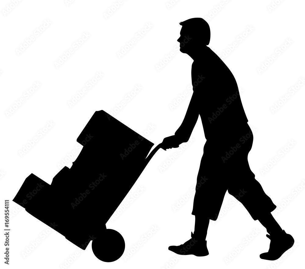 Wholesale, logistic, loading, shipment and people concept - man ...