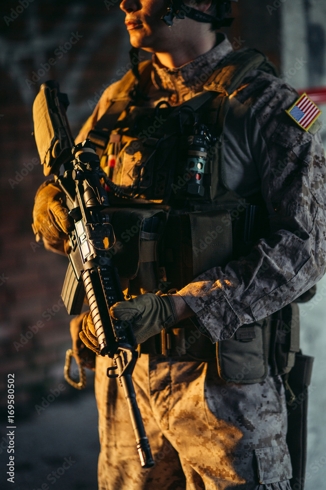 Military, war, conflict, soldiers - Special forces soldier man hold ...