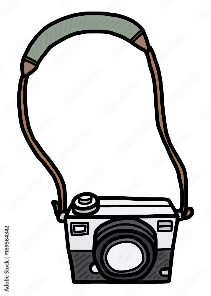 camera / cartoon vector and illustration, hand drawn style, isolated on ...