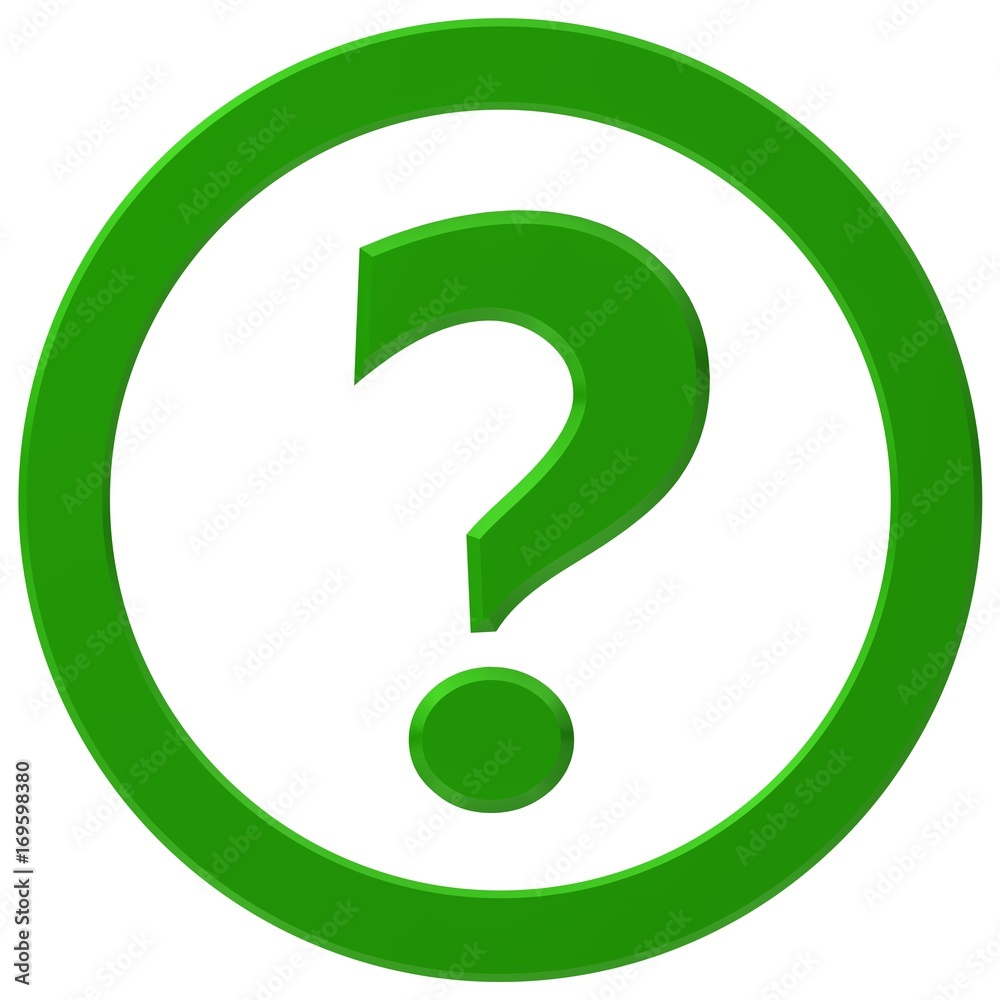 question mark interrogation point 3d green question icon asking sign ...