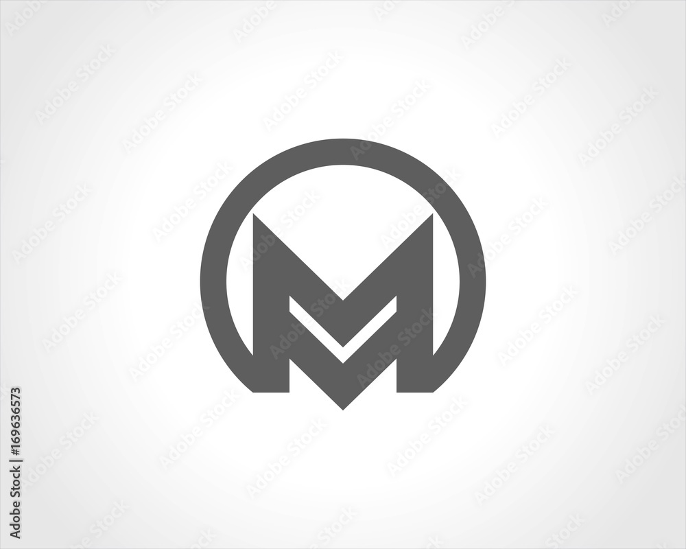 circle letter M logo Stock Vector | Adobe Stock