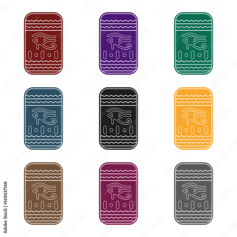 Eye of Horus icon in black style isolated on white background. Ancient ...